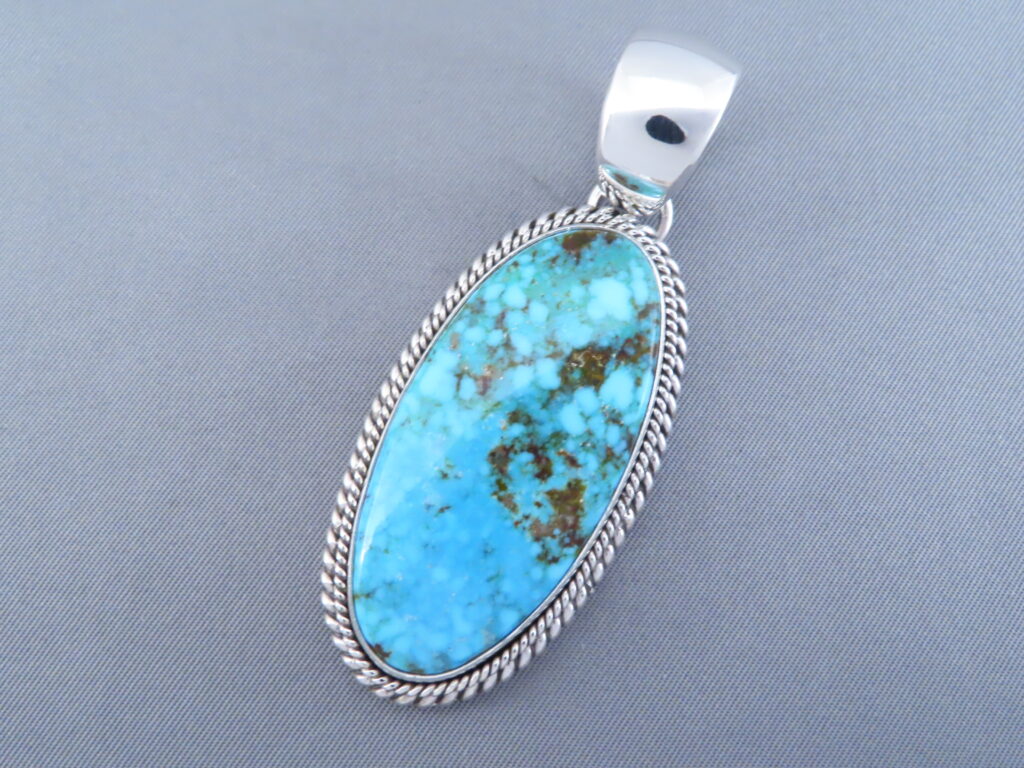 Turquoise - Artie Yellowhorse Pendant with Kingman Turquoise