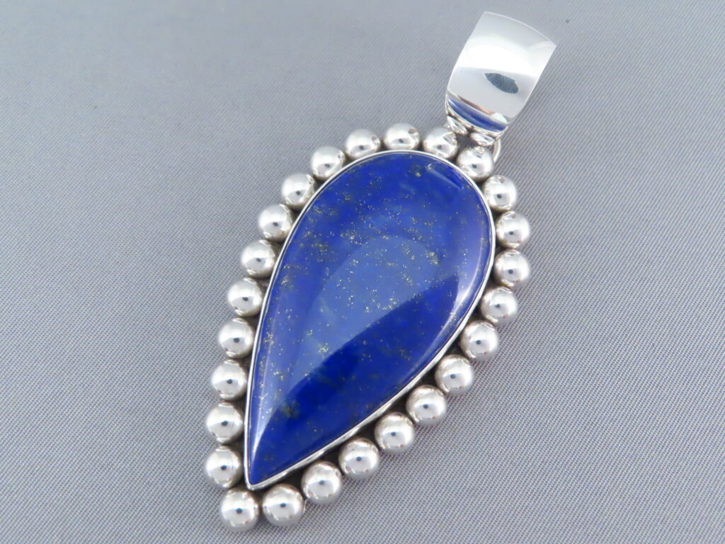 Lapis Pendant by Artie Yellowhorse - Native American Jewelry - Lapis