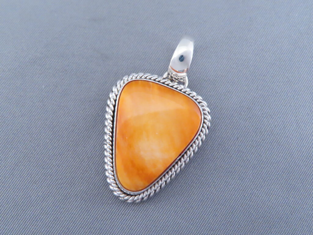 Spiny Oyster Shell Drop Pendant - Artie Yellowhorse Jewelry