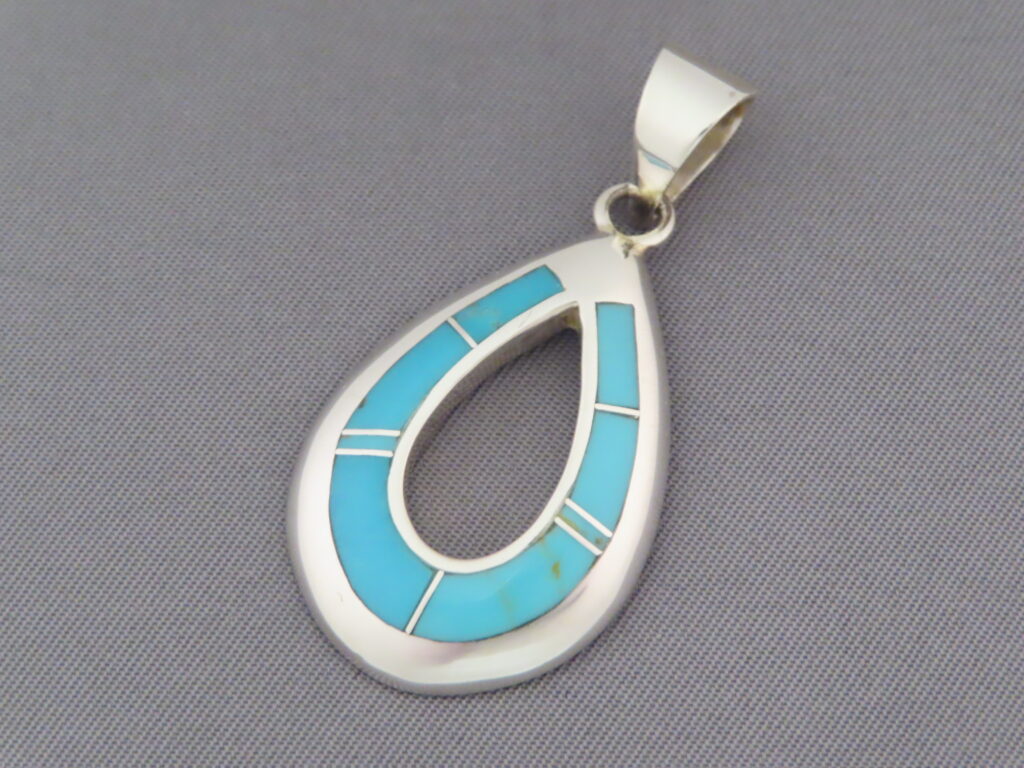 Turquoise Inlay Pendant - Native American Inlay Jewelry