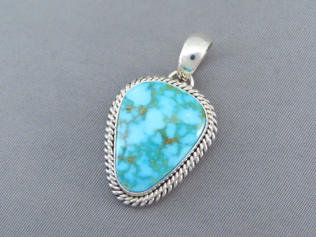 Kingman Turquoise & Sterling Silver Pendant | Turquoise Jewelry