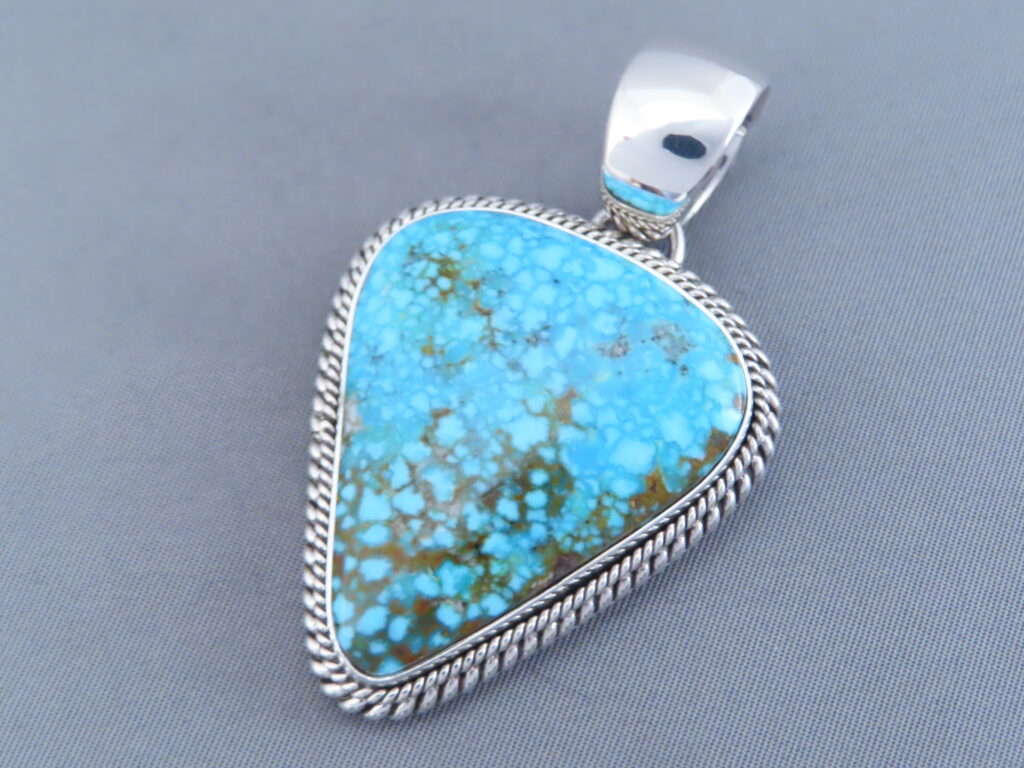 Artie Yellowhorse Kingman Turquoise Pendant - Turquoise Jewelry