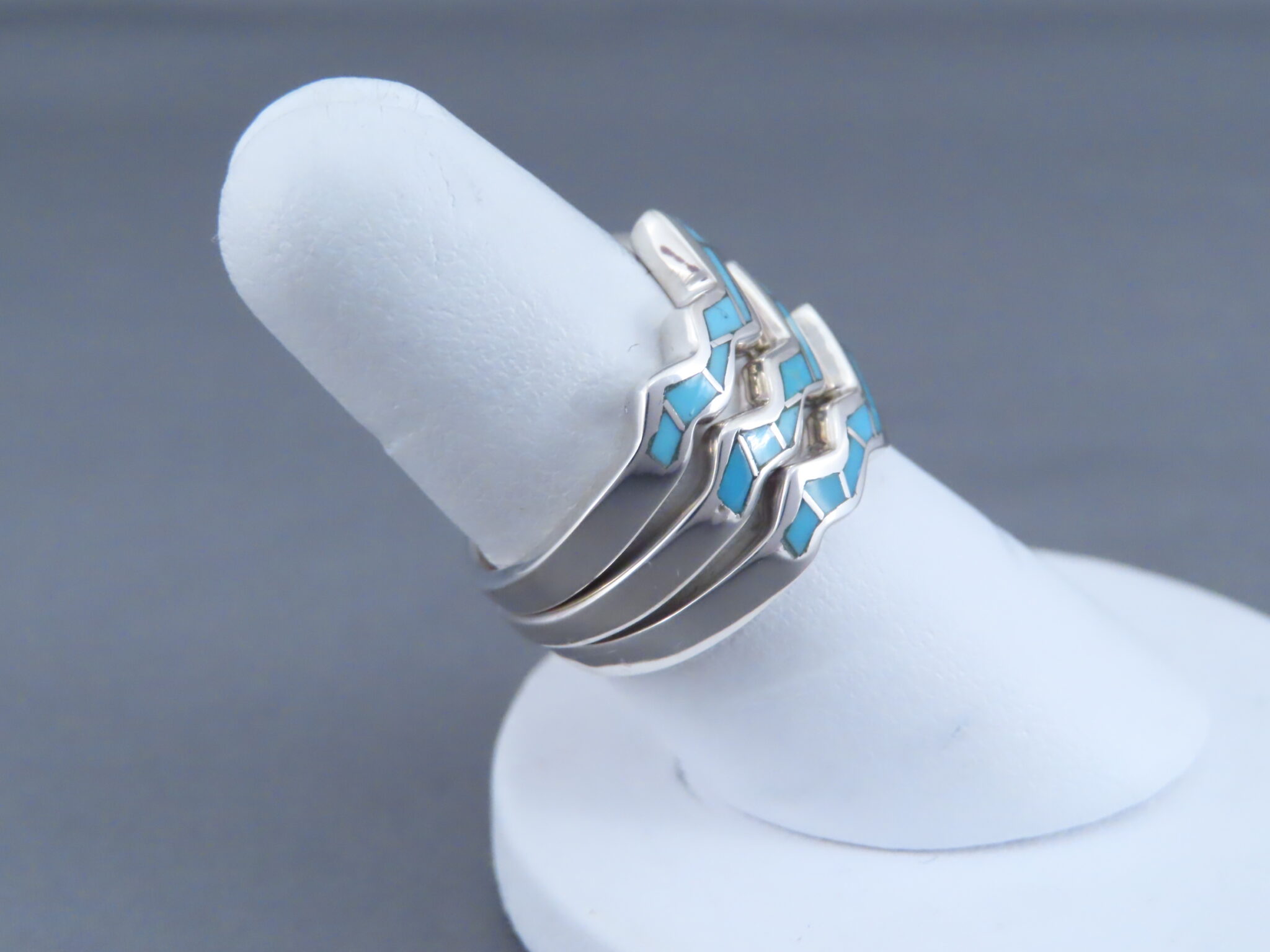 Inlaid Teton Ring with Turquoise Inlay - Turquoise Teton Jewelry